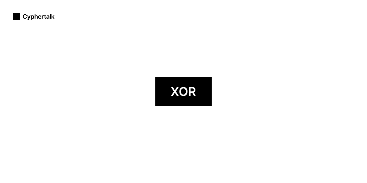 XOR - Cyphertalk